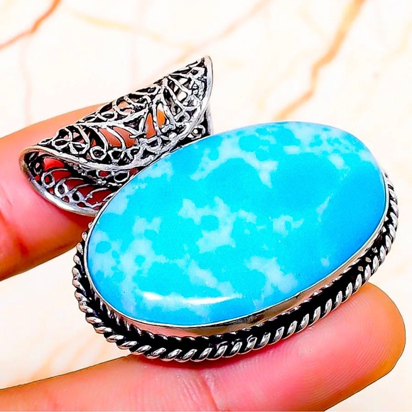 Artisan | Jewelry | Larimar Blue Large Gemstone Handmade In India ...